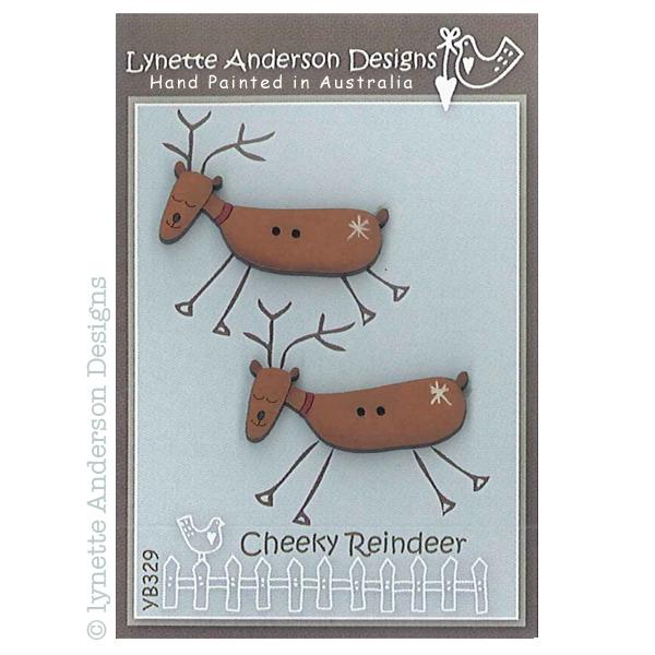 Cheeky Reindeer - Button Pack (2pcs) – Lynette Anderson Designs