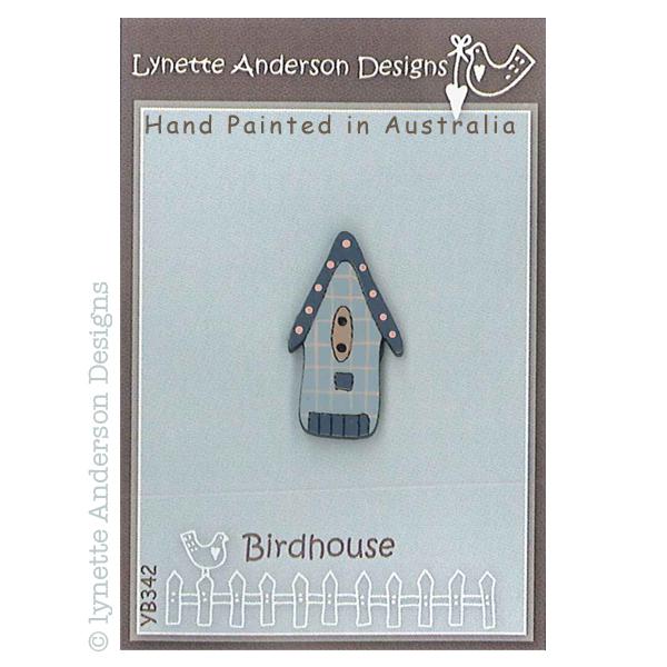 Birdhouse Button – Lynette Anderson Designs