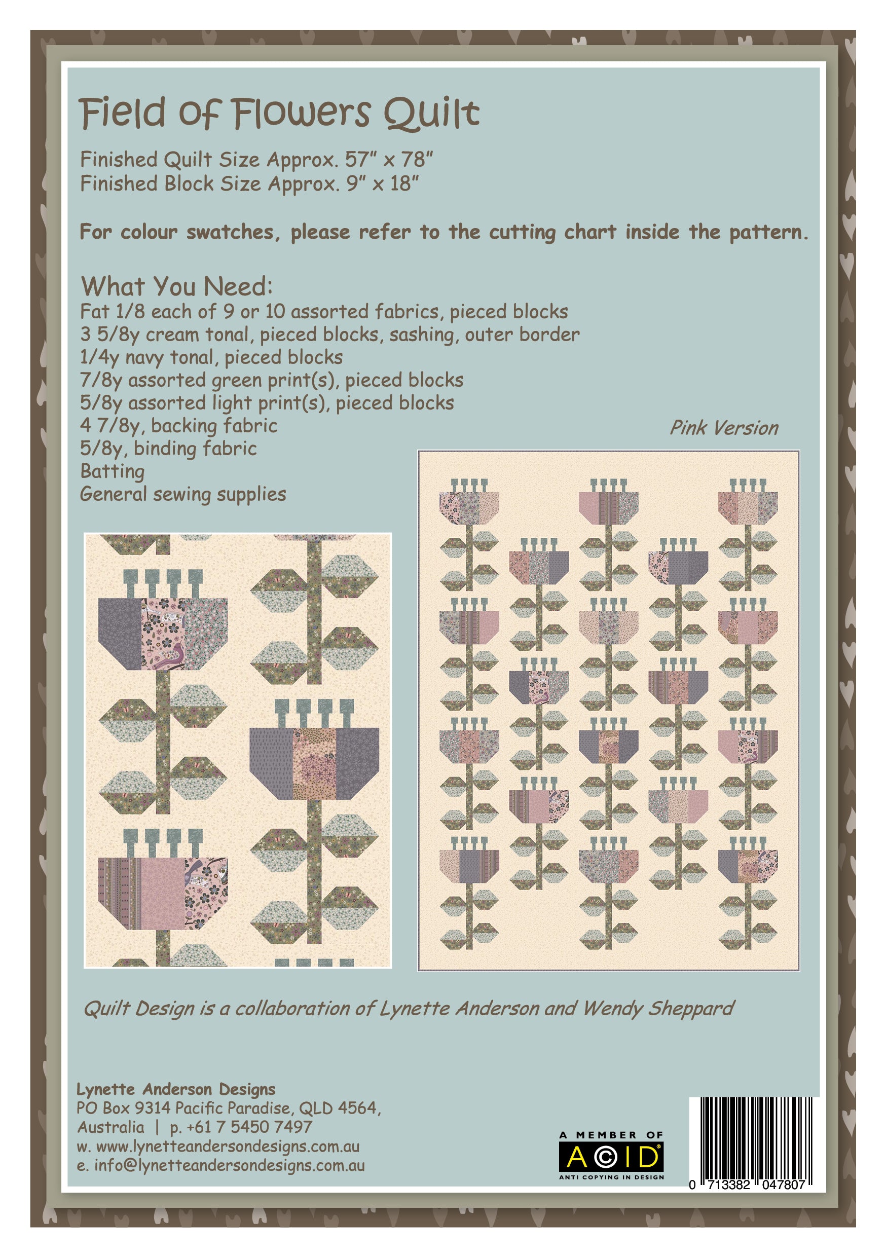 Field of Flowers Quilt - pattern – Lynette Anderson Designs