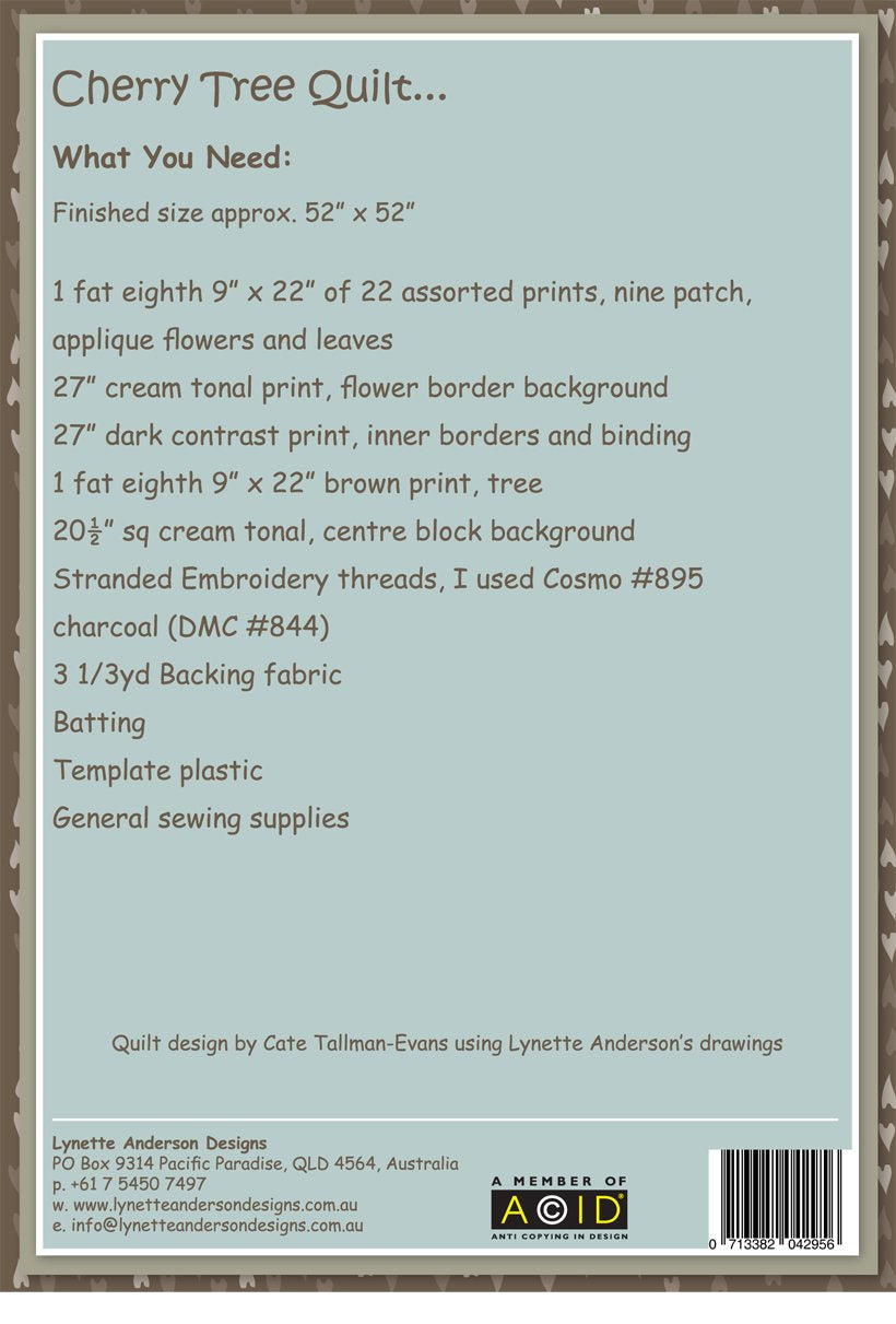 Cherry Tree Quilt - pattern – Lynette Anderson Designs