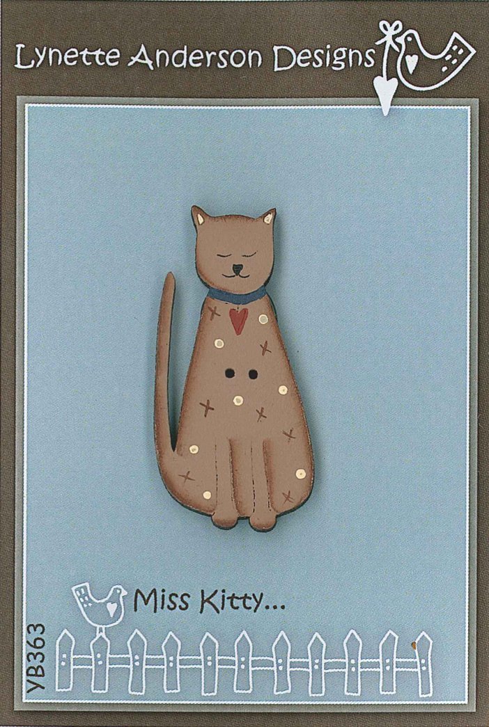 Miss Kitty Button – Lynette Anderson Designs